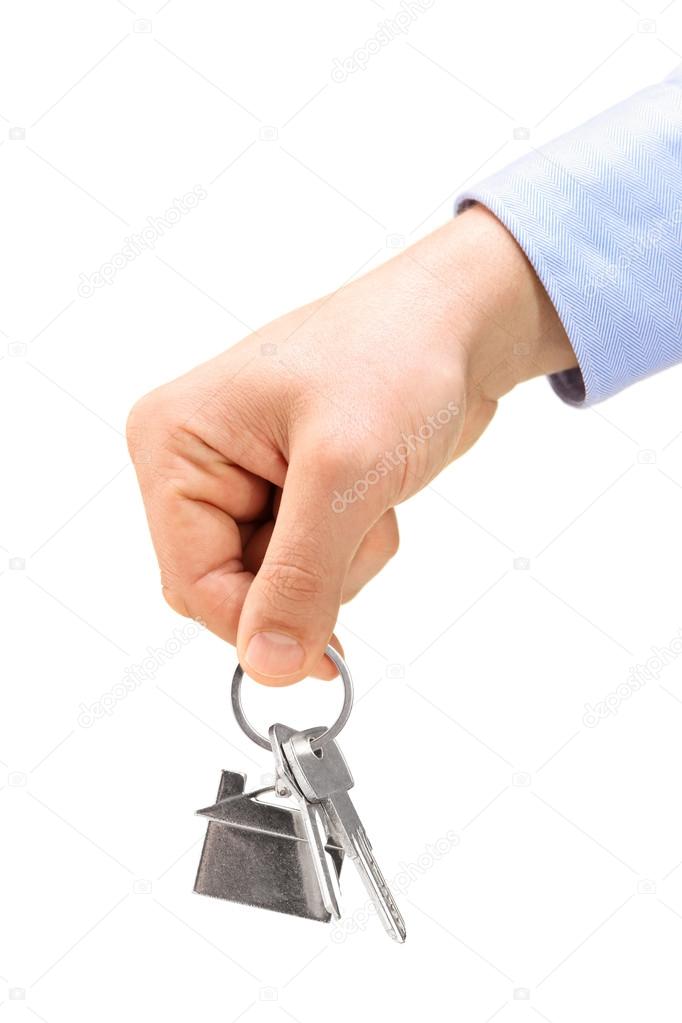Male hand holding keys Stock Photo by ©ljsphotography 45882917