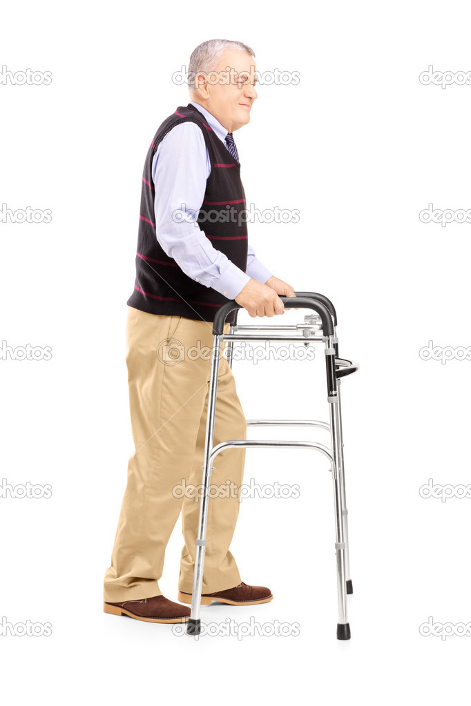 Gentleman using walker Stock Photo by ©ljsphotography 45883797