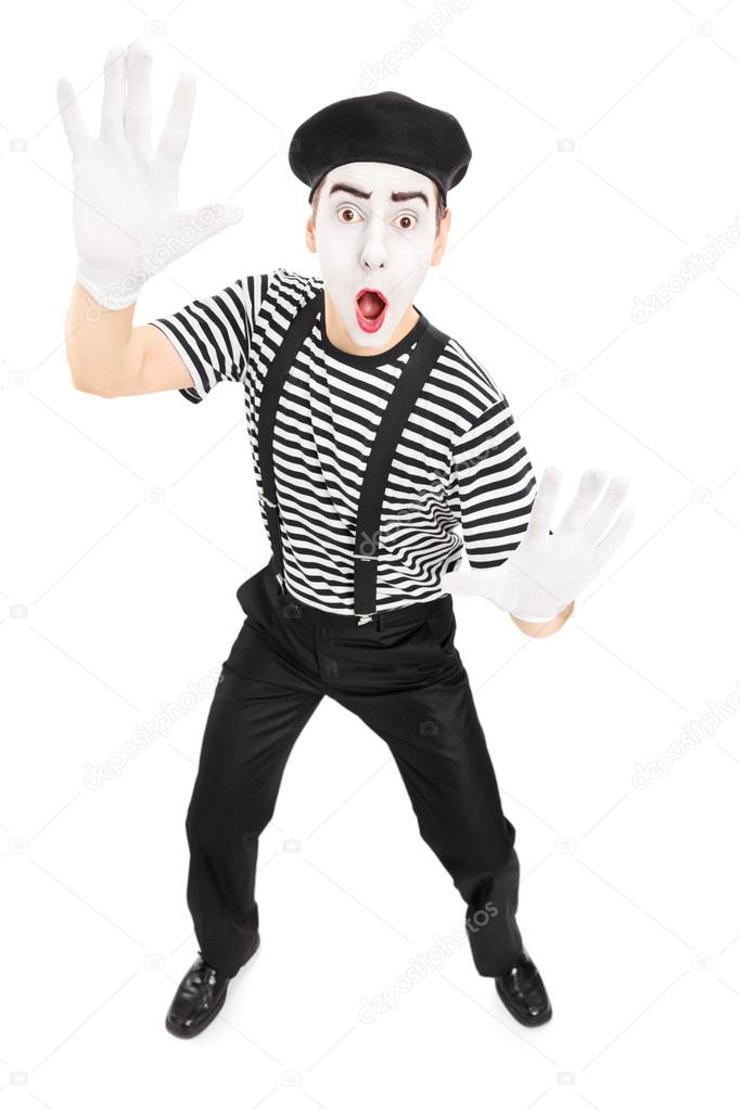 Male actor mimicking with hands Stock Photo by ©ljsphotography 46591125