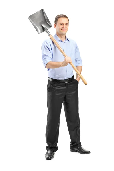 Man holding shovel Stock Photo by ©ljsphotography 45867275