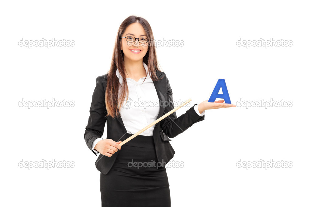 Female teacher holding stick Stock Photo by ©ljsphotography 49748973