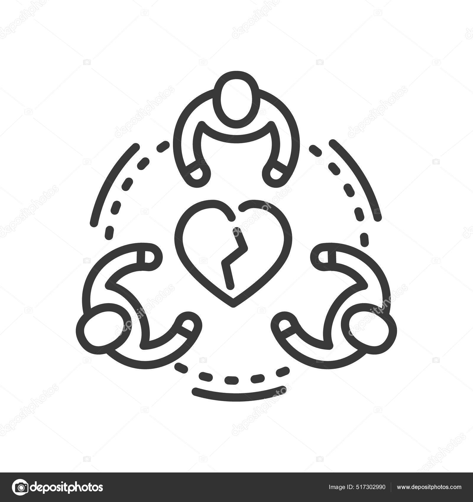 Cheating - vector line design single isolated icon Stock Vector Image ...