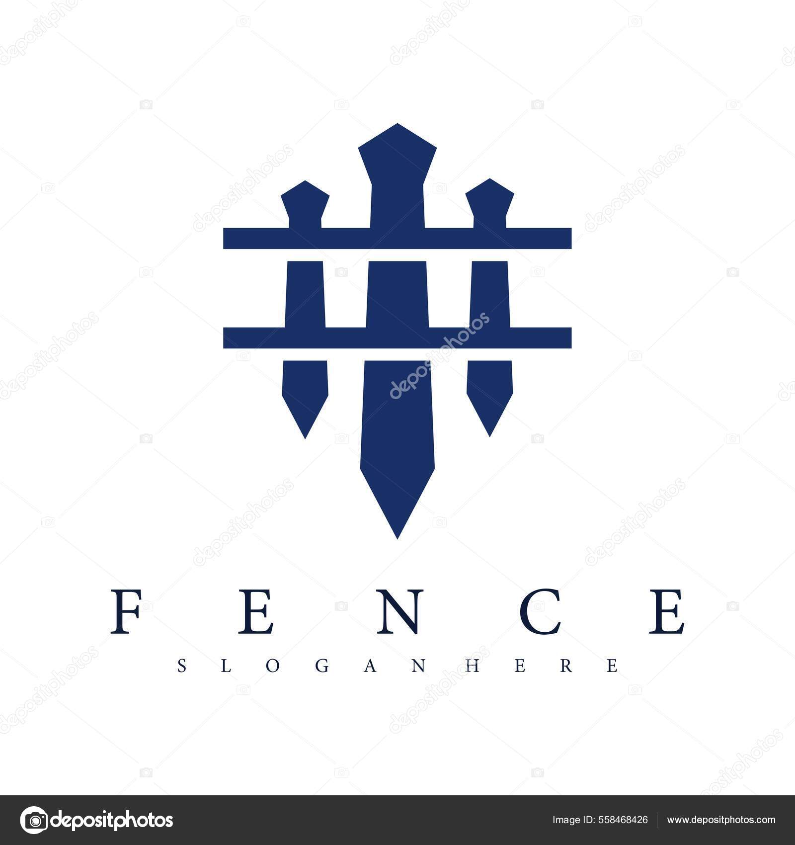 Fence Logo Design Icon Vector Stock Vector by ©THELASTMINI 558468426