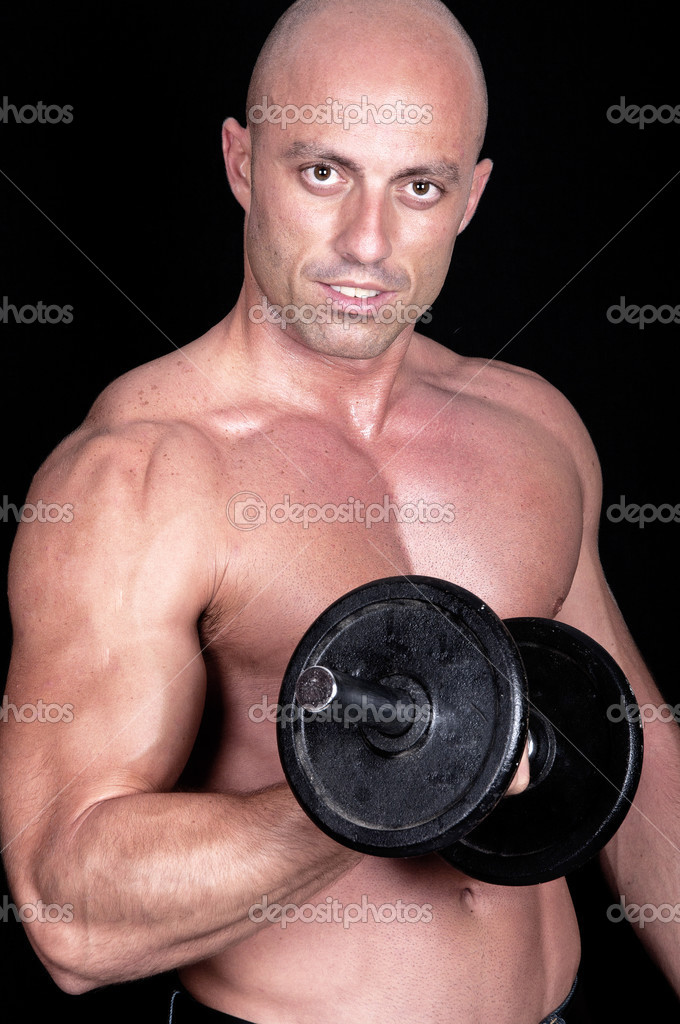 Bodybuilder dumbbell Stock Photo by ©dekanaryas 45794229
