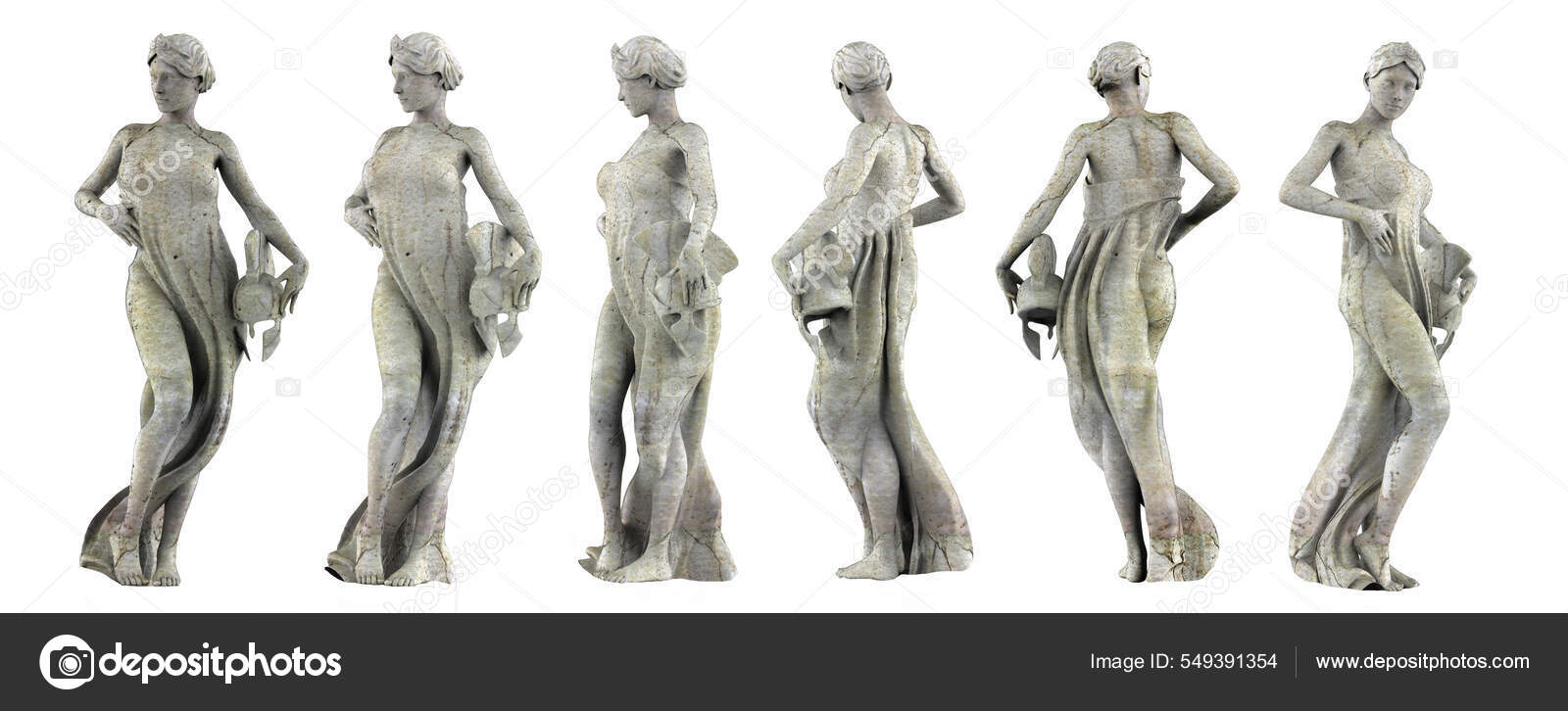 Render Illustration Artwork Ancient Greek Female Goddess Athena Holding ...