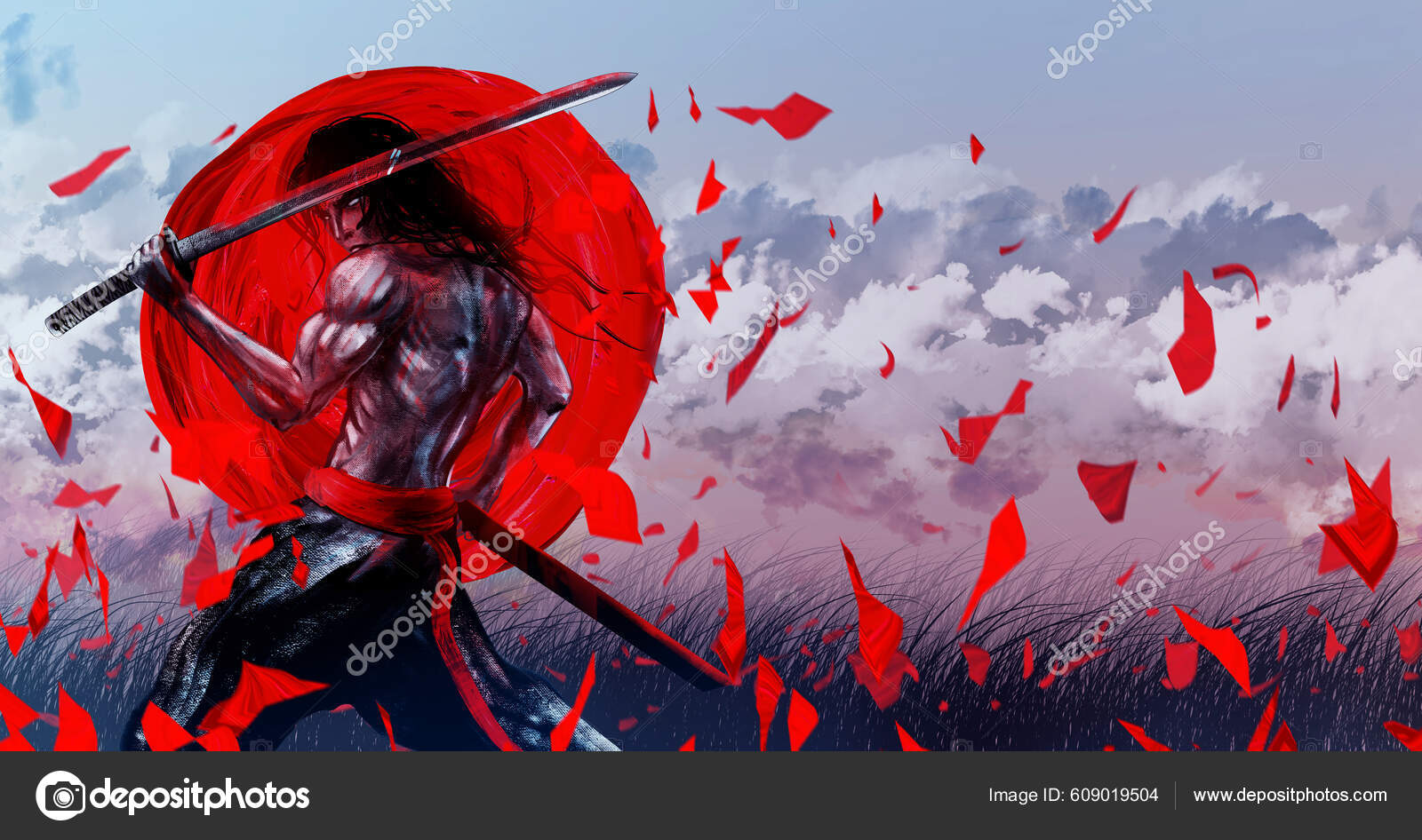 Artwork Illustration Fantasy Samurai Shogun Japanese Warrior Sword ...