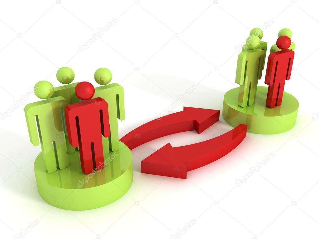 interacción de diferentes grupos de personas — Foto de stock ...