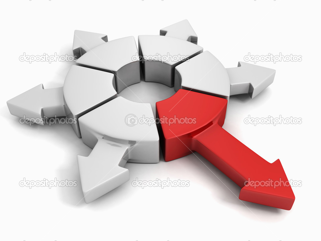 Different red arrow — Stock Photo © VERSUSstudio #46285991
