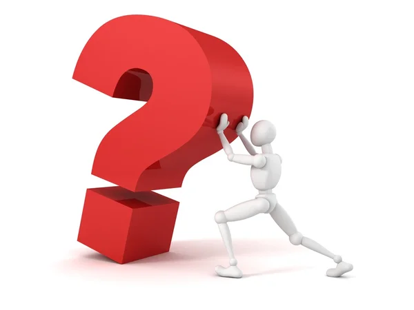 White 3d man with big red question mark Stock Photo by ©VERSUSstudio ...