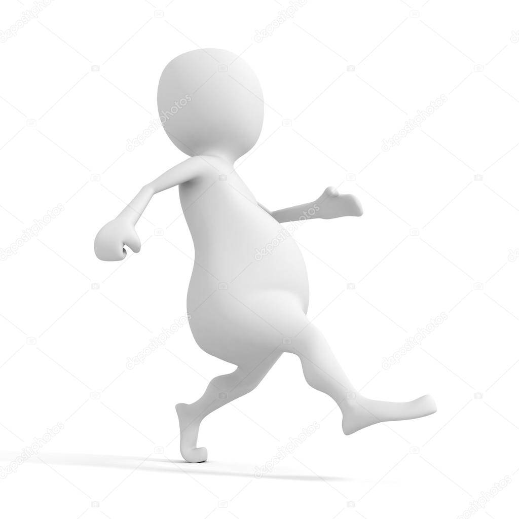 Funny cartoon 3D character walking Stock Photo by ©VERSUSstudio 46326609