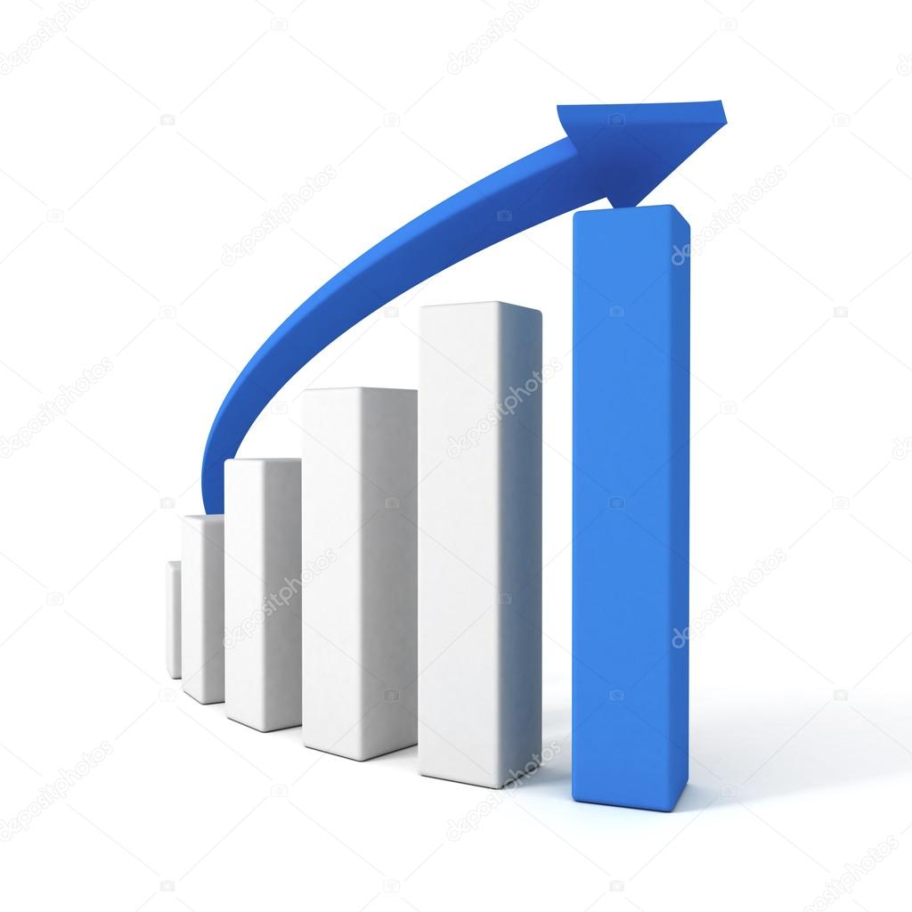 3d blue arrow and success bar — Stock Photo © VERSUSstudio #46328529