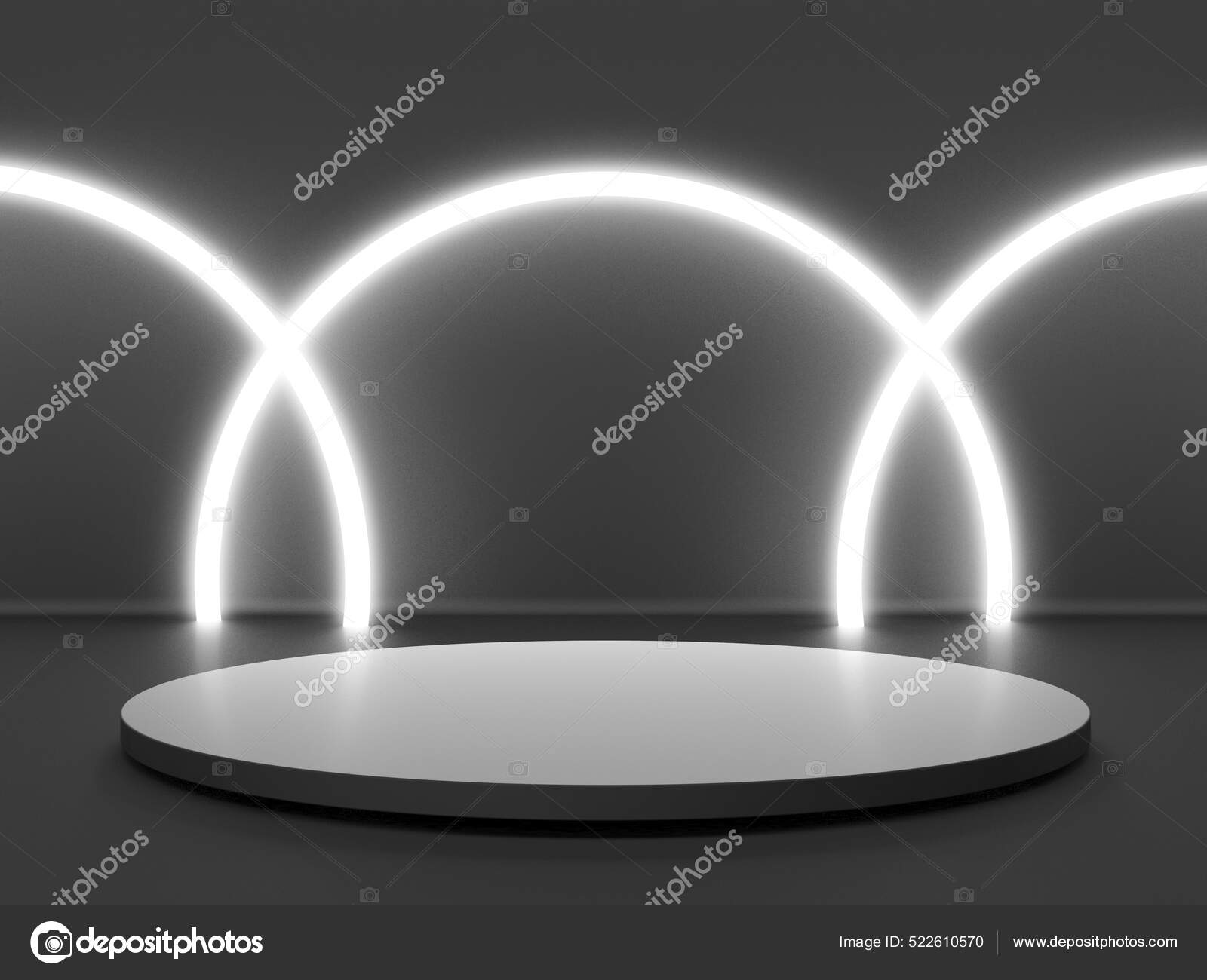 Black Stand Podium Dark Background Realistic Dark Platform Render Stock ...