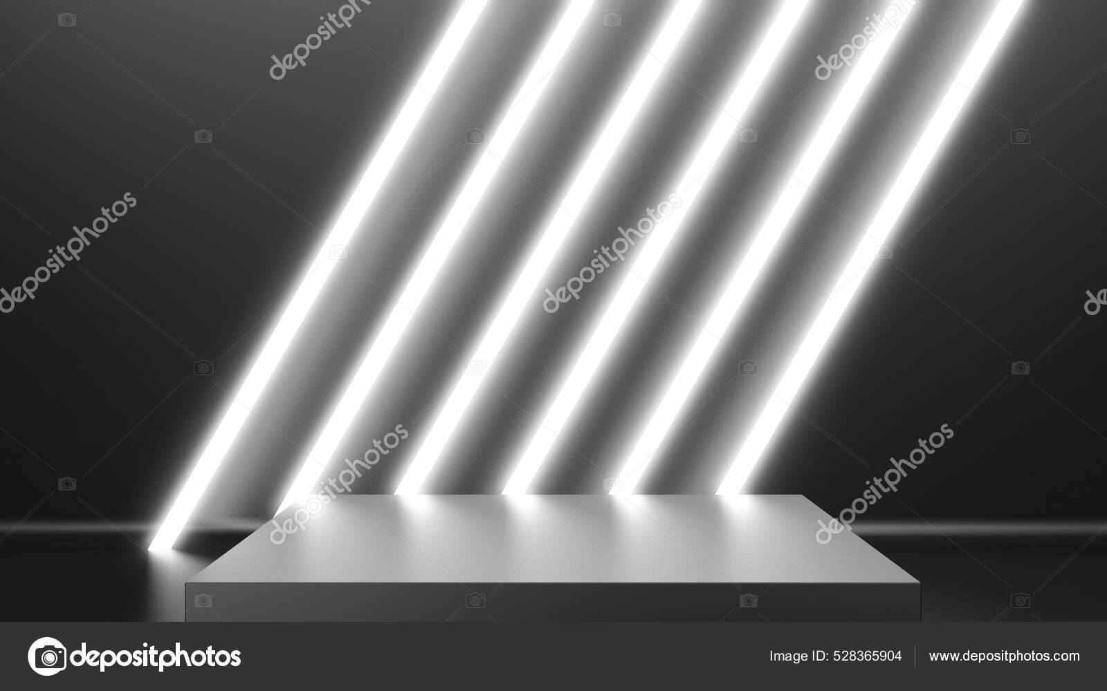Black Stand Podium Dark Background Realistic Dark Platform Render Stock ...