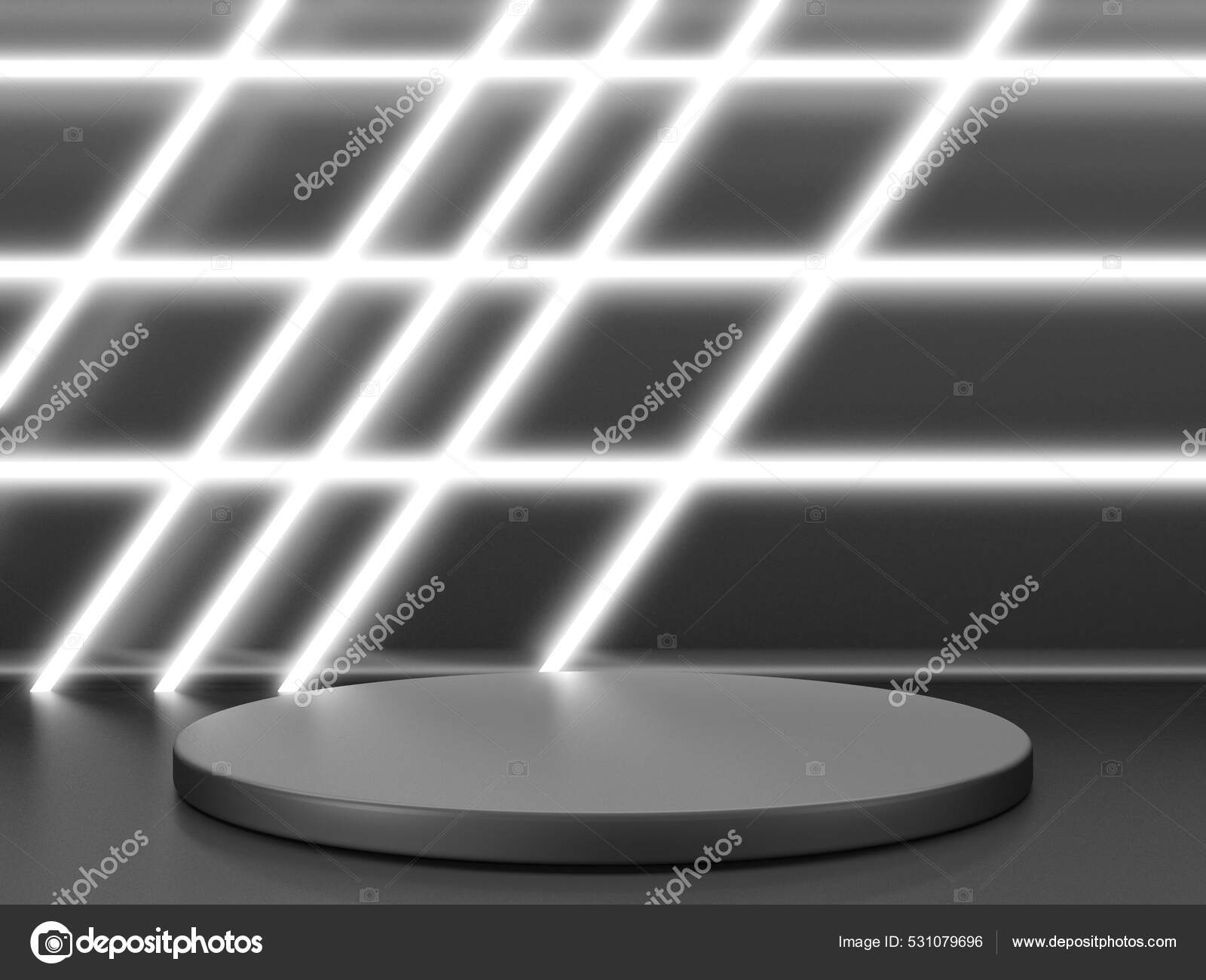 Black Stand Podium Dark Background Realistic Dark Platform Render ...