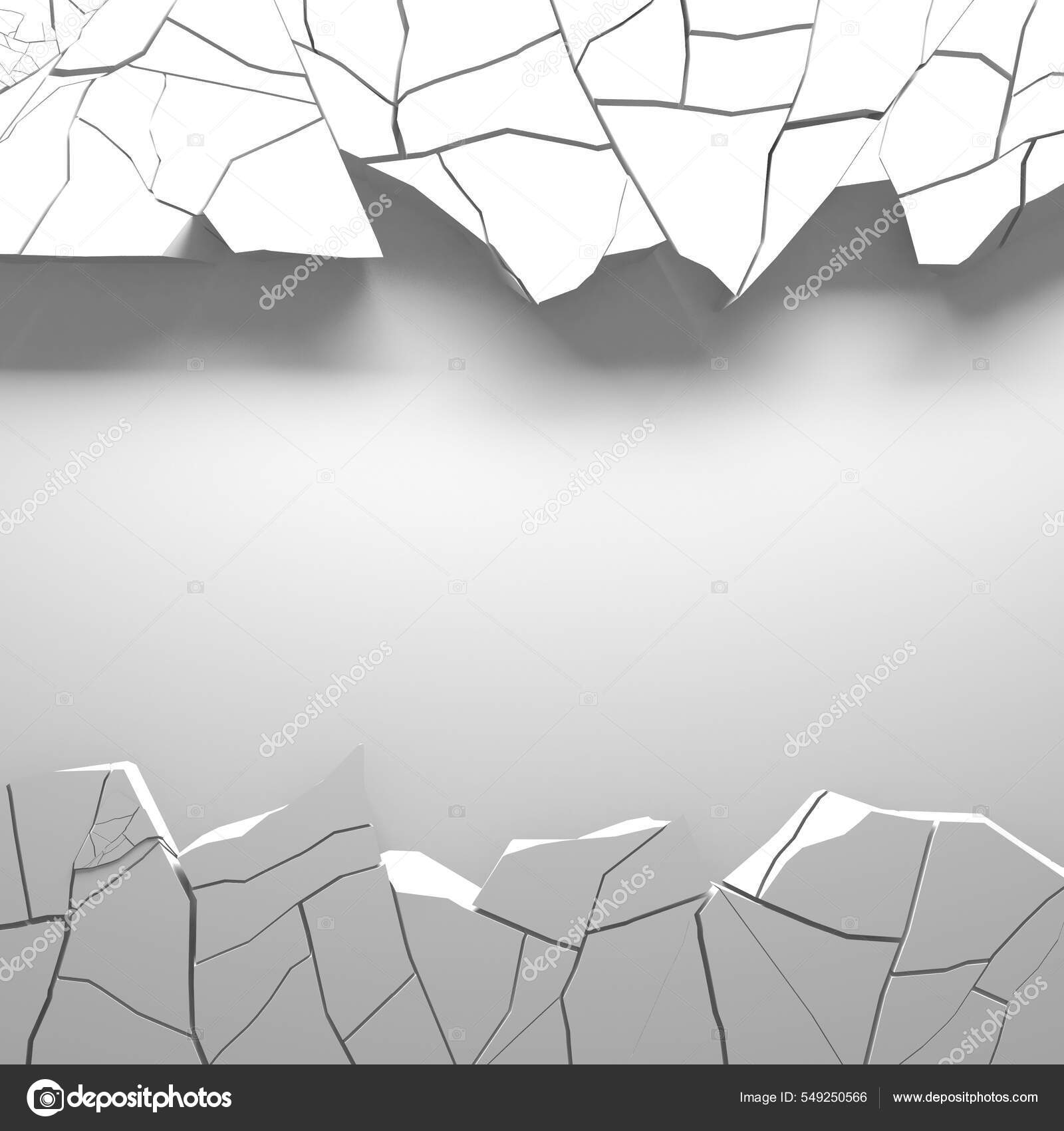 Exploding Wall Free Area Center Dark Destruction Cracked Hole White ...