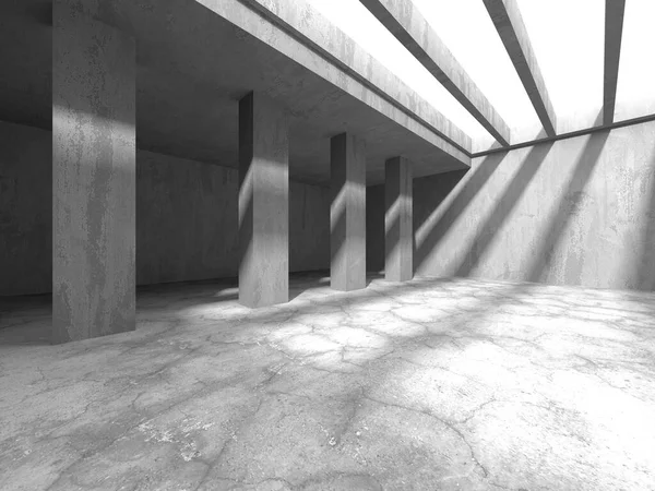 Dark Concrete Wall Architecture Empty Room Render Illustration — Stock Photo © VERSUSstudio ...