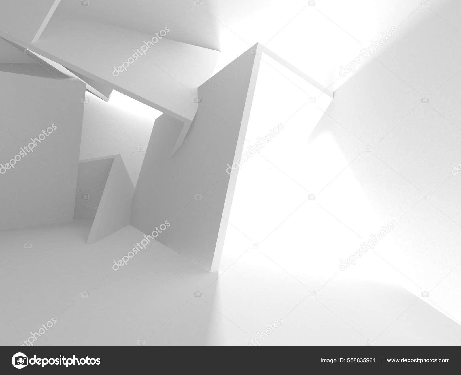 Abstract White Architecture Design Concept Render Illustration — Stock ...