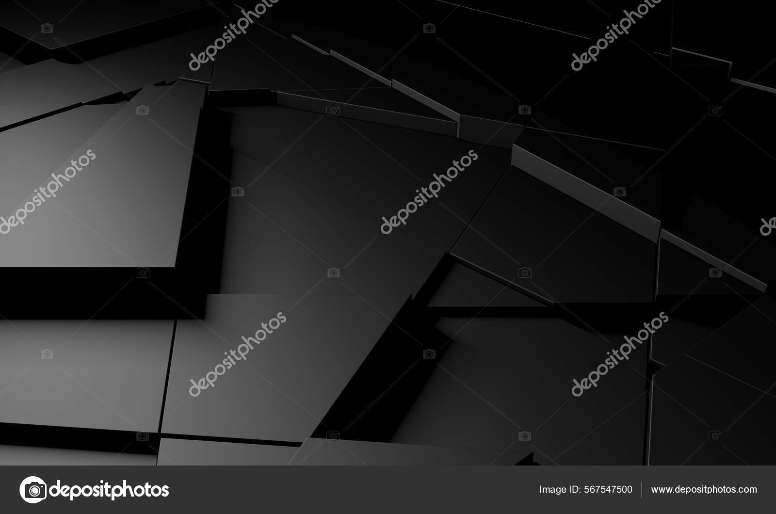 Dark Chaotic Poligon Surface Background Render Illustration Stock Photo ...