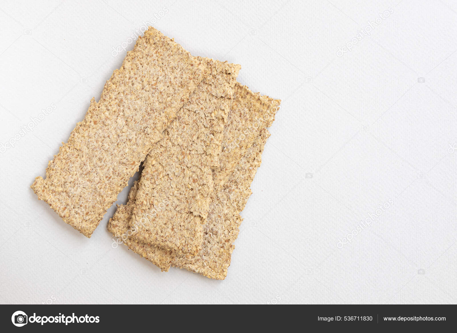 Light Brown Multigrain Rye Crispbreads Isolated White Background Bread ...