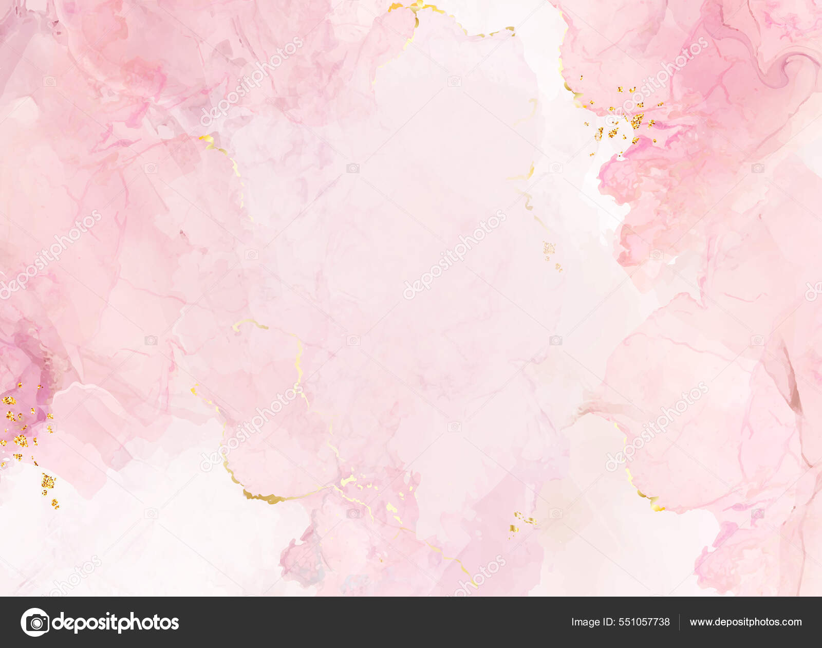Blush pink watercolor fluid painting vector design card. Stock Vector ...