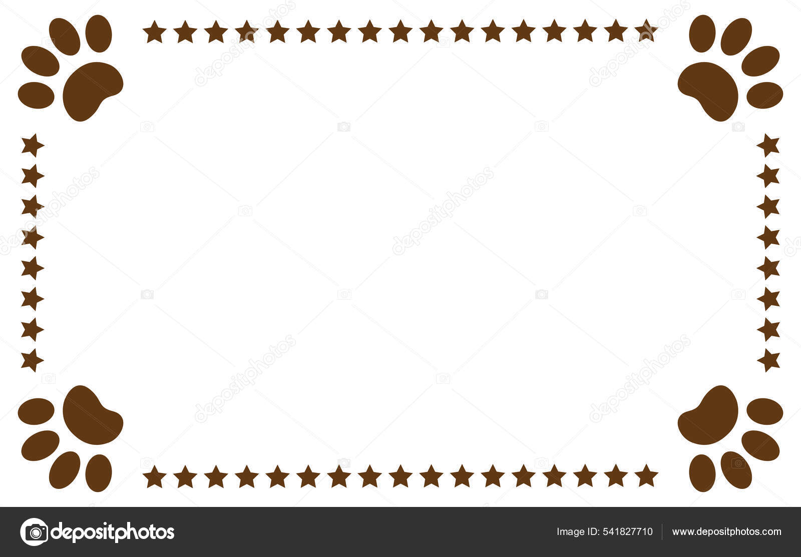 Dog Paw Print Borders