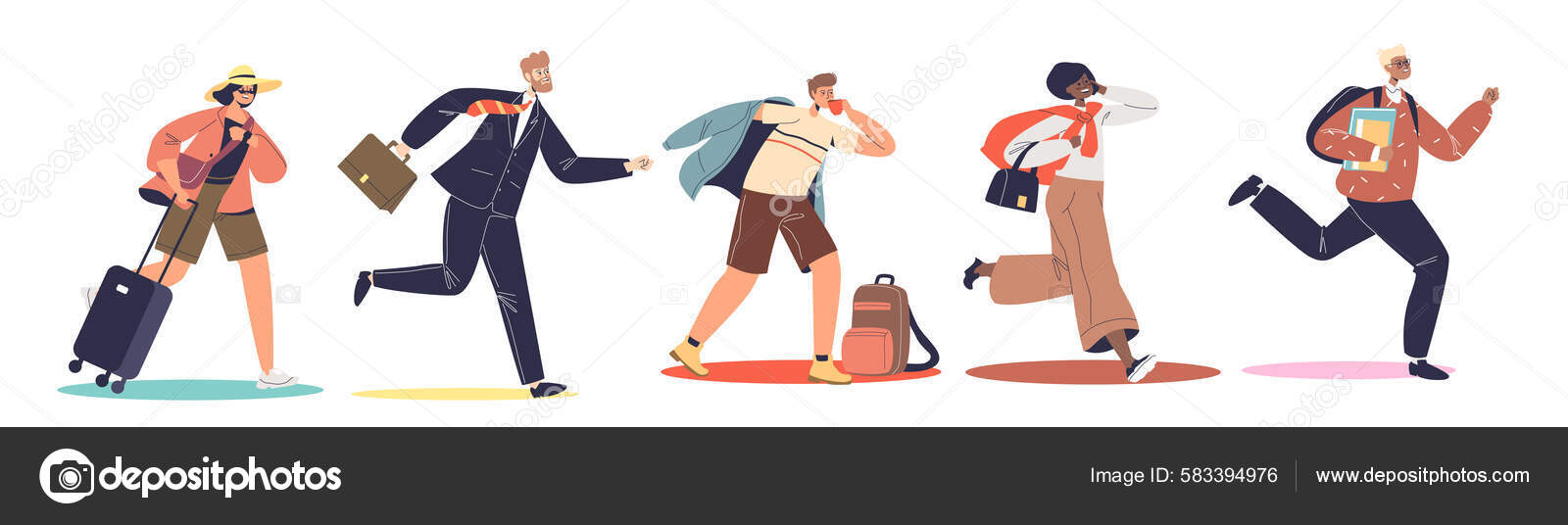 People Rushing To Work