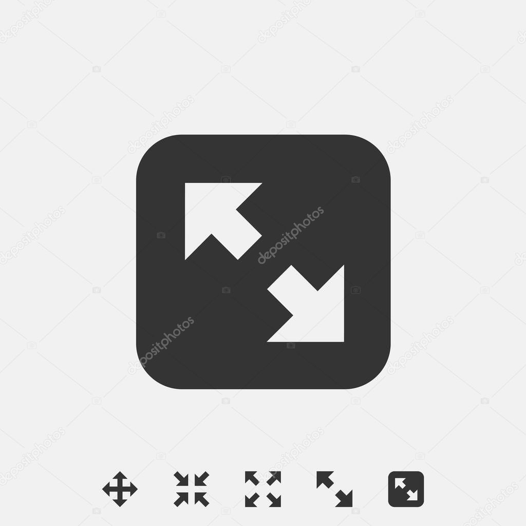 cambiar el tamaño icono vector símbolo de ilustración para el sitio web ...