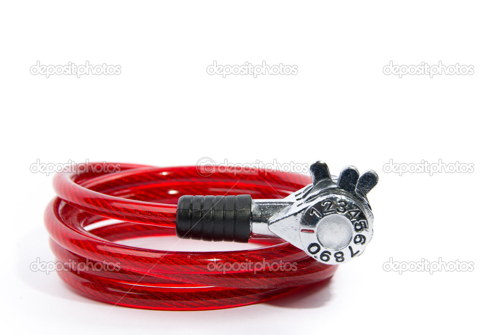 Red bicycle lock Stock Photo by ©ambrusphoto722 46283495