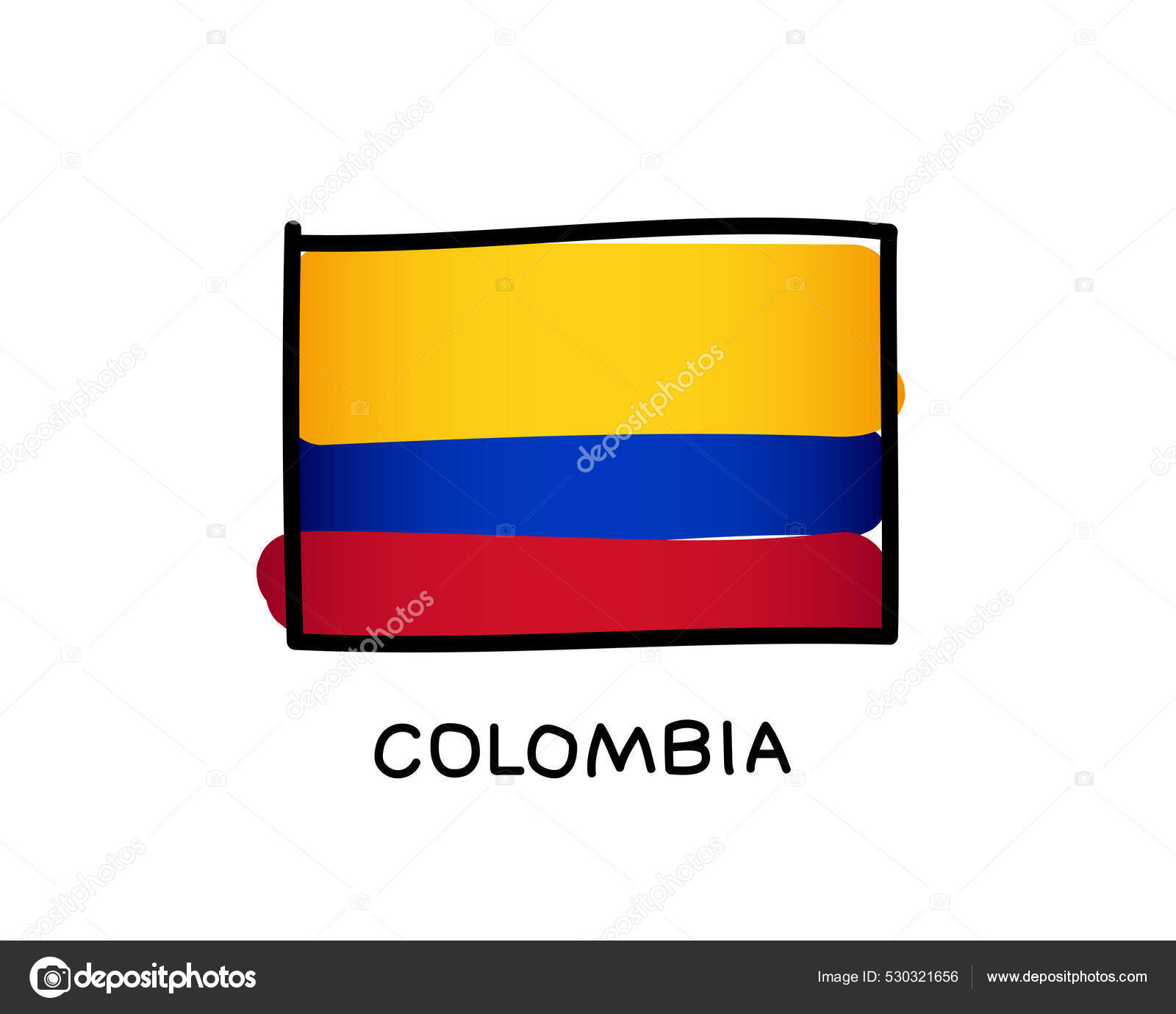 Icono De La Bandera De Colombia