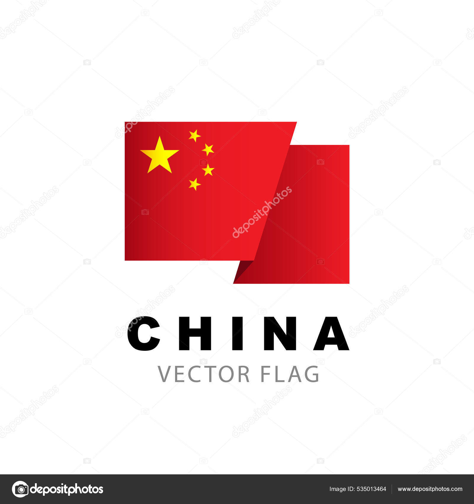 Chinese Flag Icon Vector