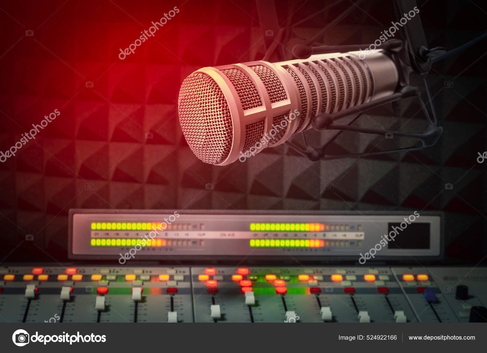 Radio Station Microphone Stand