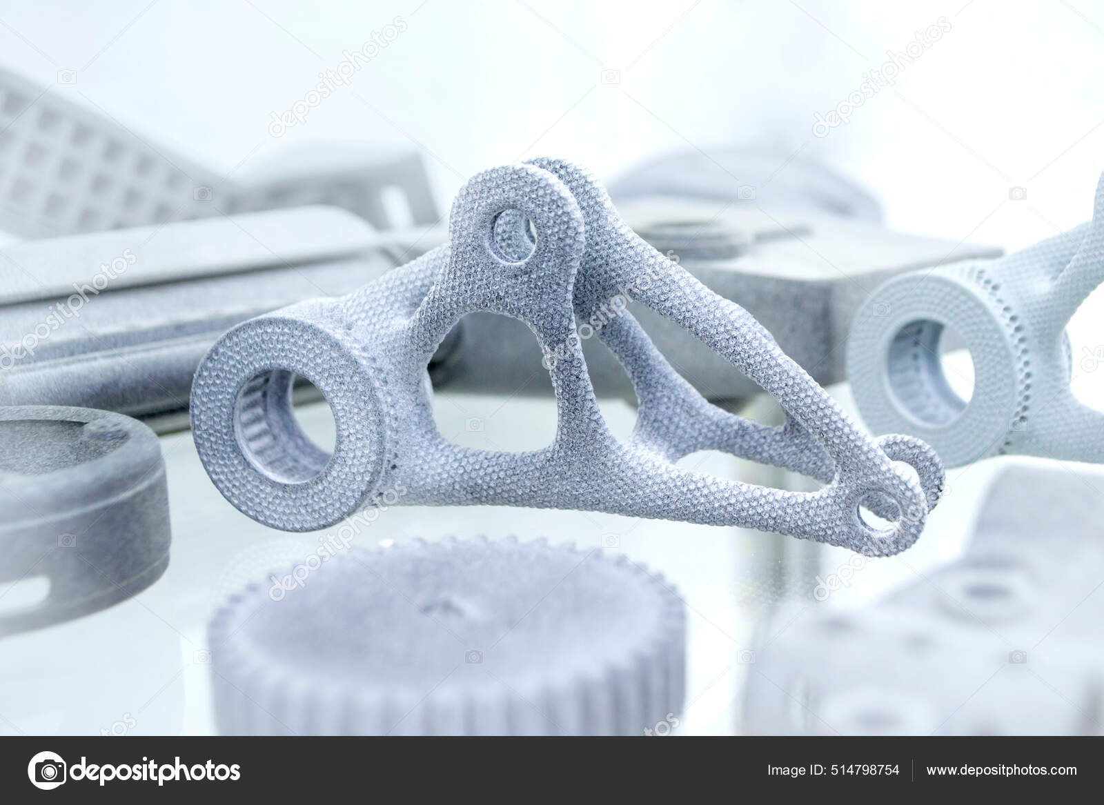 Object printed on powder 3D printer from powder polyamide — Stock Photo ...