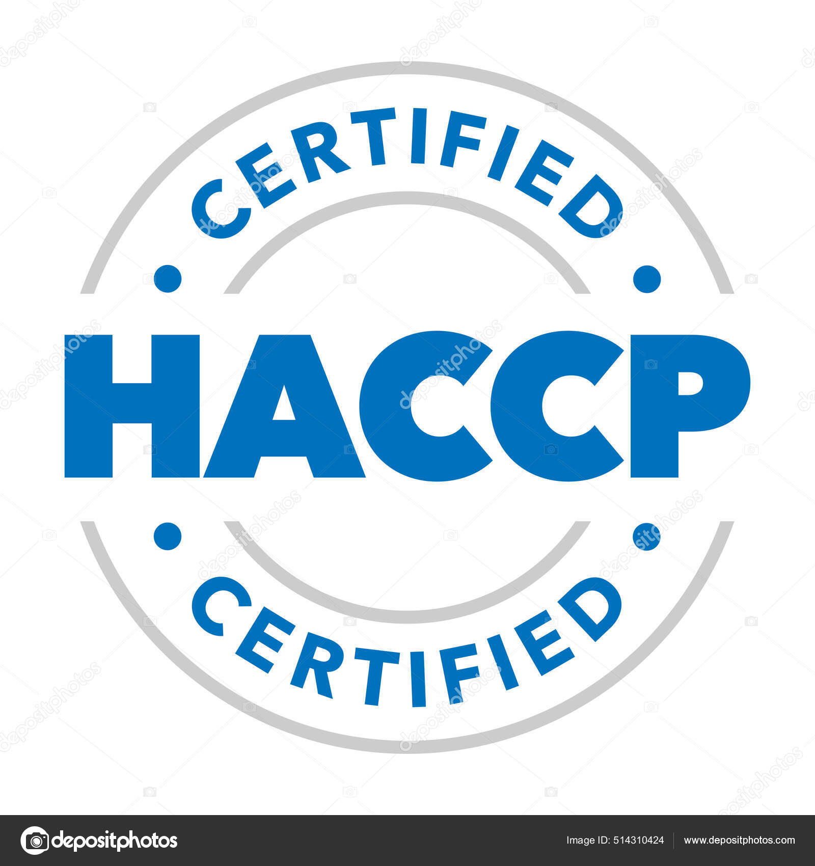 Haccp Hazard Analysis Critical Control Point Food Safety Certified Vector Stock Vector Image by ...