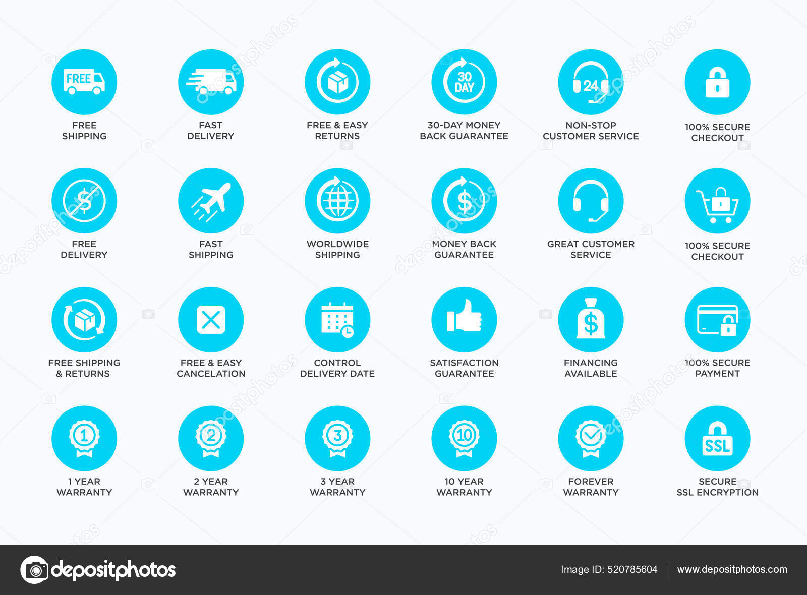 Commerce Online Shopping Line Icons Set Modern Graphic Design Concepts Stock Vector Image by ...