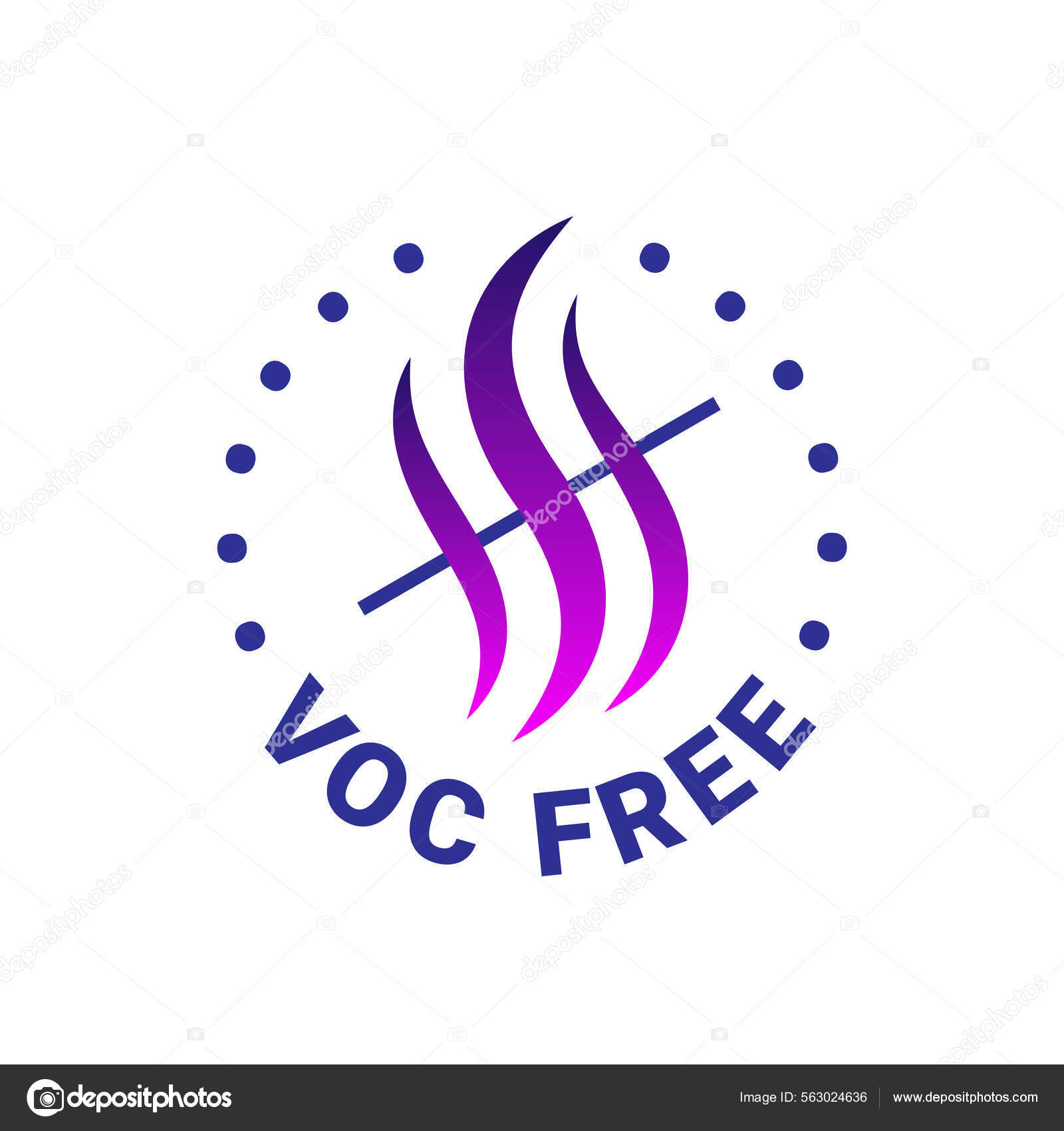 Voc Volatile Organic Compounds Vector Badge Icon Stock Vector Image by ...