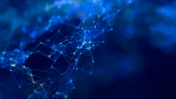 Digital technology background. Network connection dots and lines ...