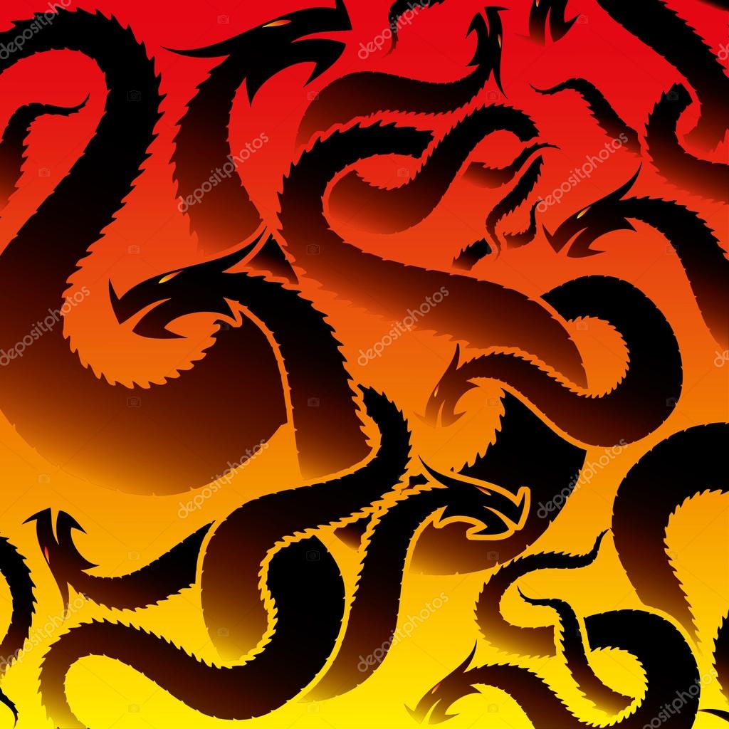 Dragon pattern Stock Vector by ©I.Petrovic 46025983