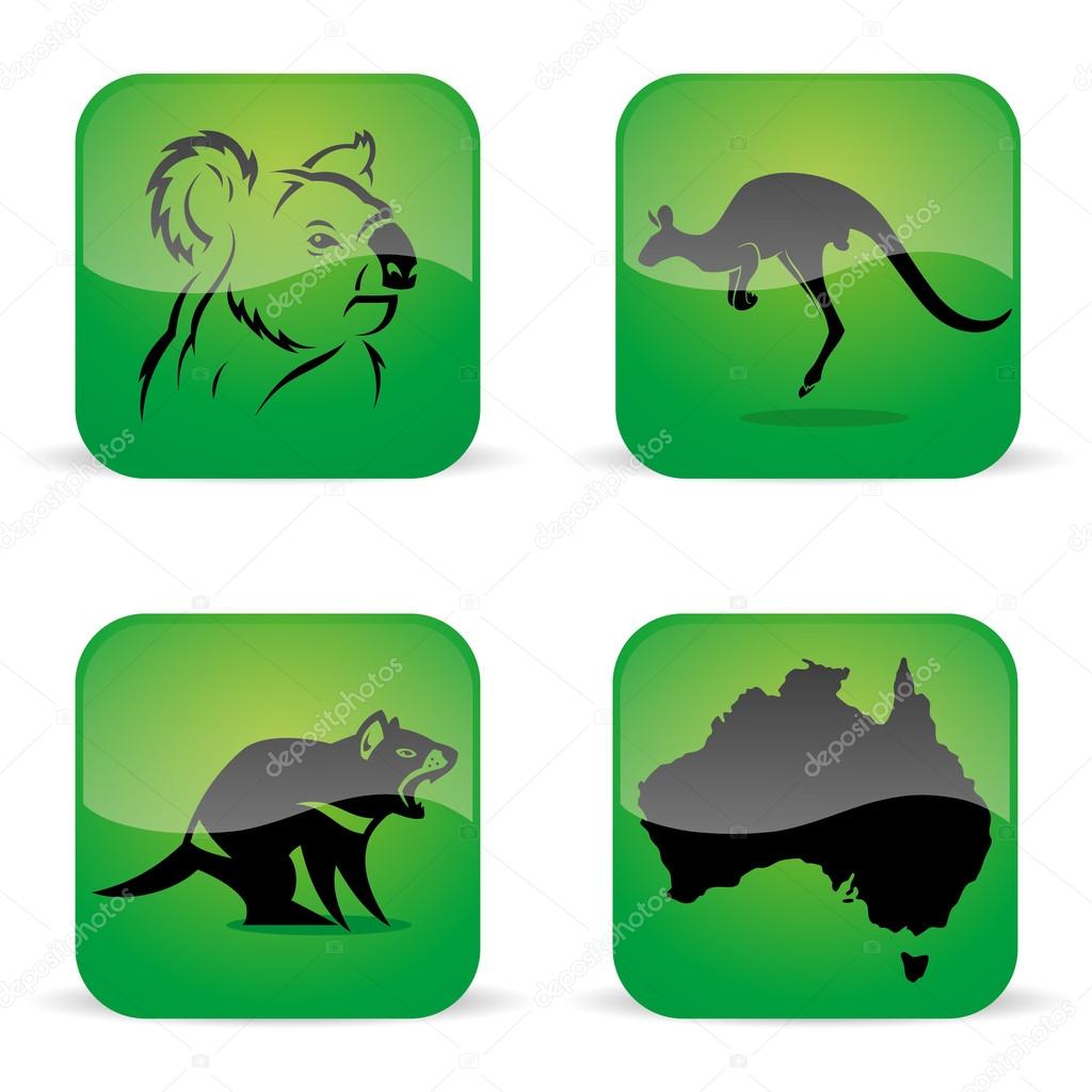 Australia animal symbols Stock Vector by ©I.Petrovic 46026949