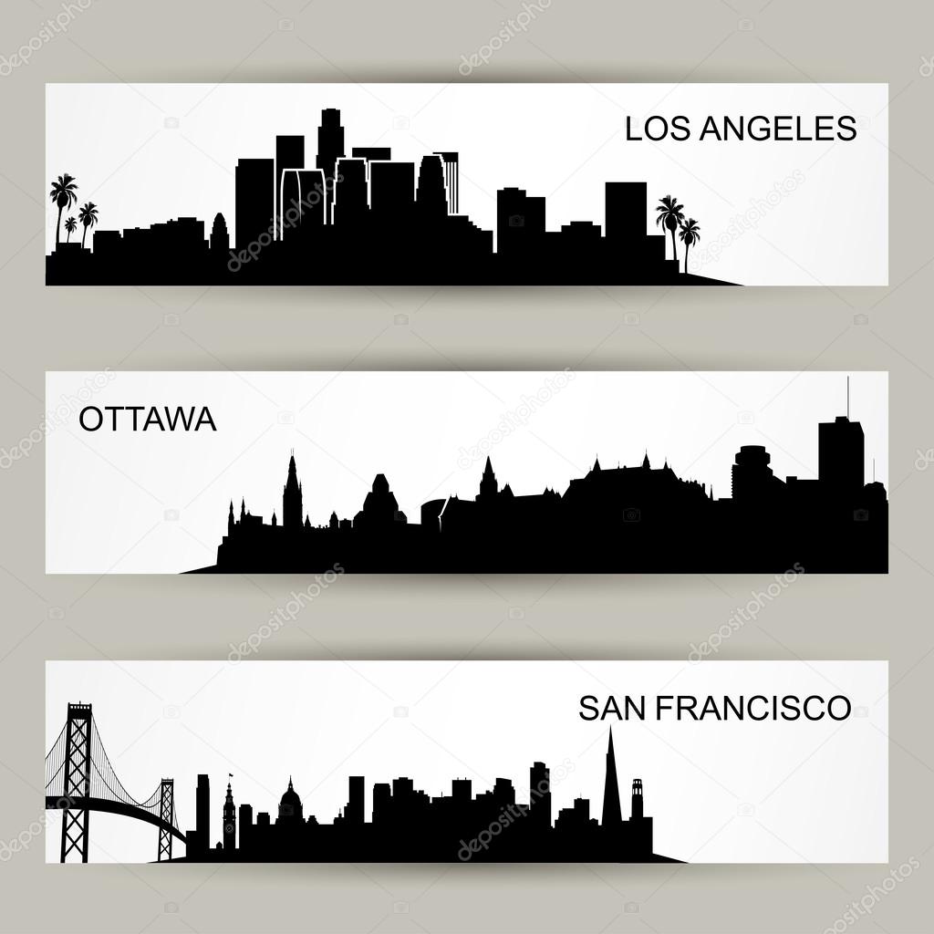 City skyline banners Stock Vector by ©I.Petrovic 46228601