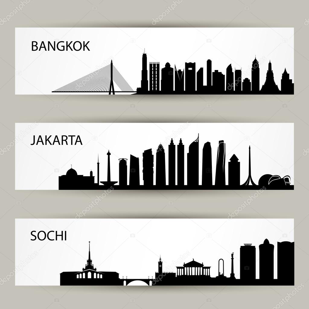 City skyline banners Stock Vector Image by ©I.Petrovic #46228611