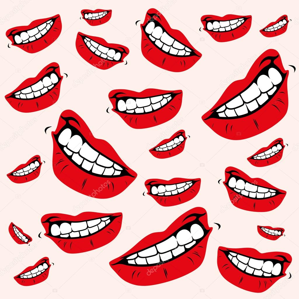 Curled red lips Stock Vector Image by ©I.Petrovic #46230409