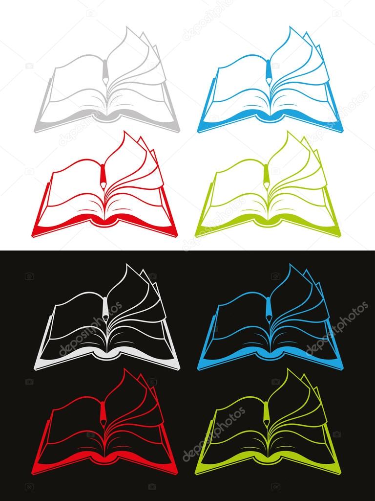 Libros iconos Vector de stock #46230453 de ©I.Petrovic