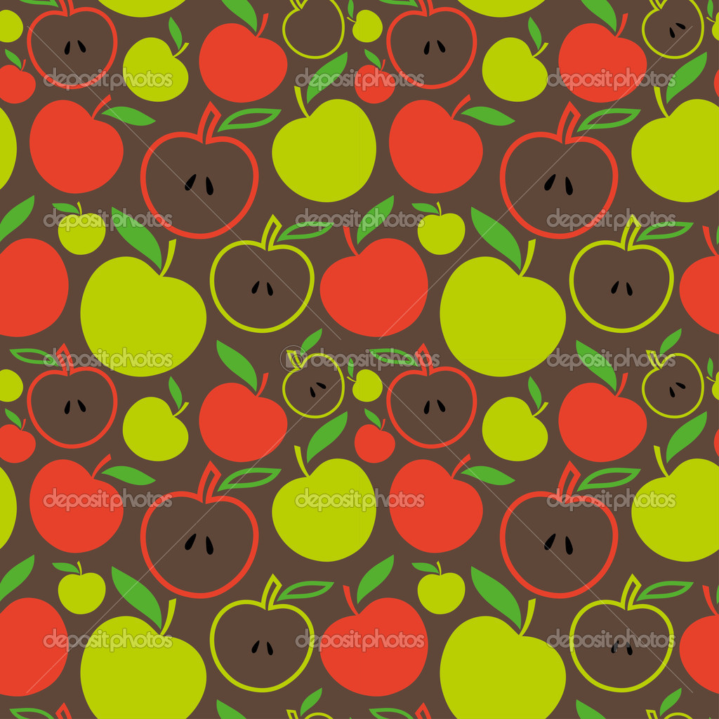 Seamless apple background Stock Vector Image by ©I.Petrovic #46232209