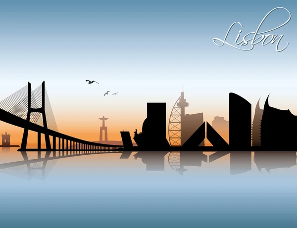 Nascer sol lisboa Vector Art Stock Images | Depositphotos