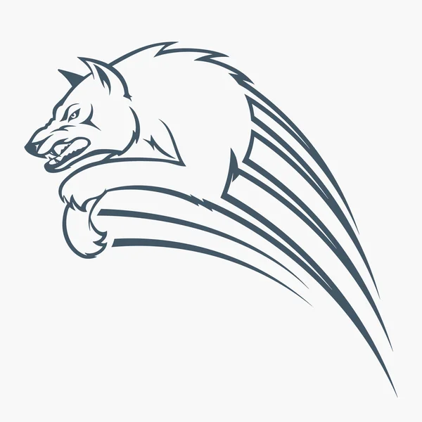 Wolf Jumping Drawing