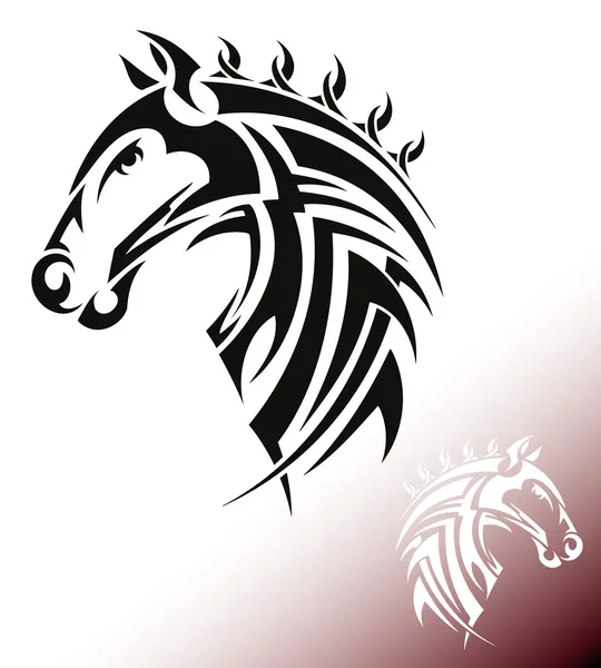 Tribal Horse Head Clip Art