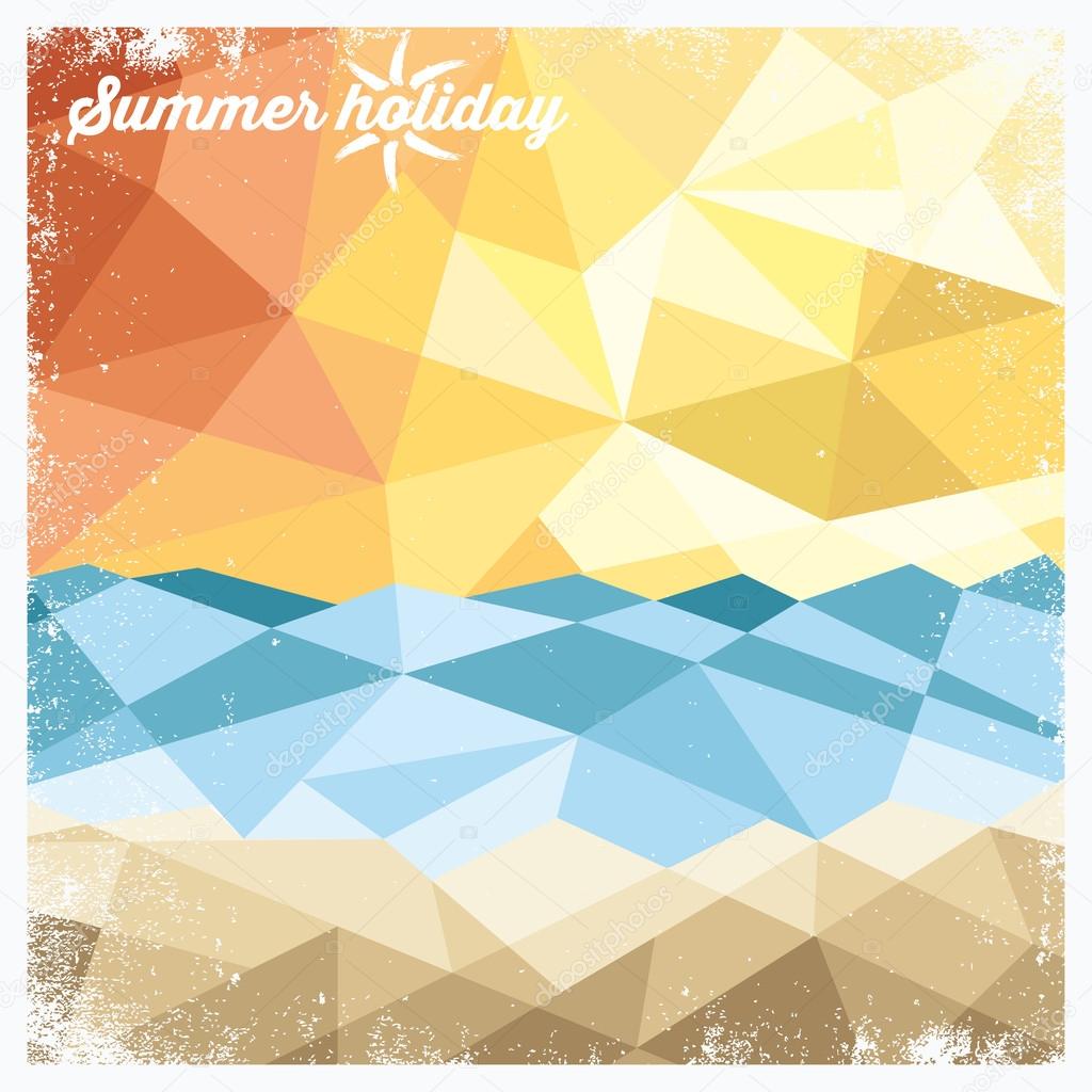 Geometric summer beach background Stock Vector by ©I.Petrovic 51475811