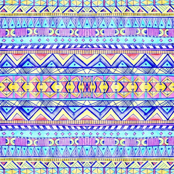 Seamless geometric pattern in aztec style. - Stock Image - Everypixel