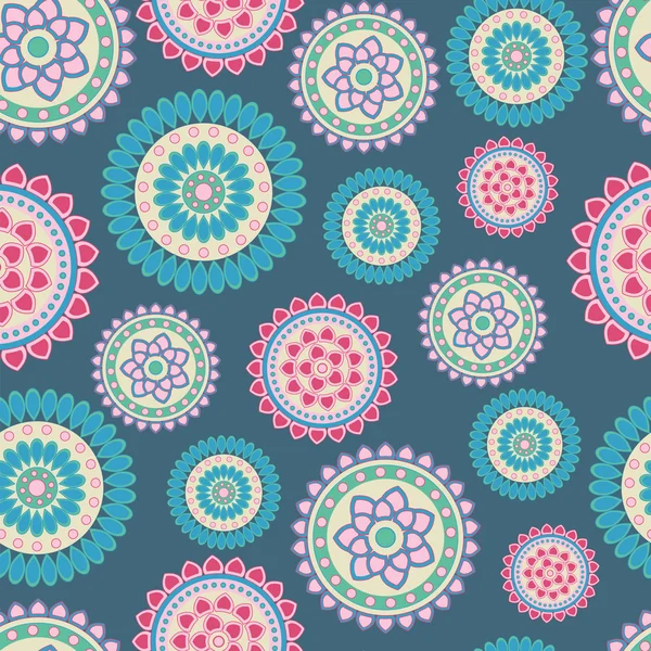 Seamless pattern with abstract flowers — Stock Vector © sivanova #1388345