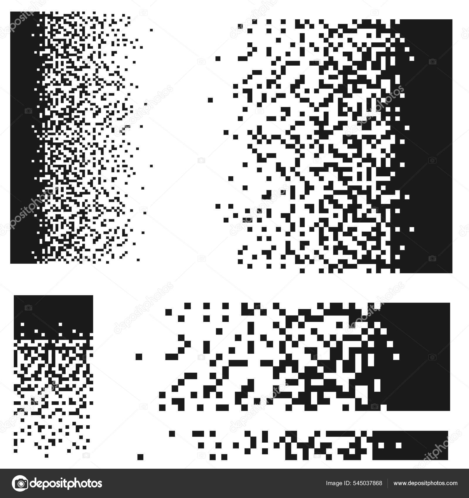 Pixel gradient Speed seamless pattern. Black and white abstract ...